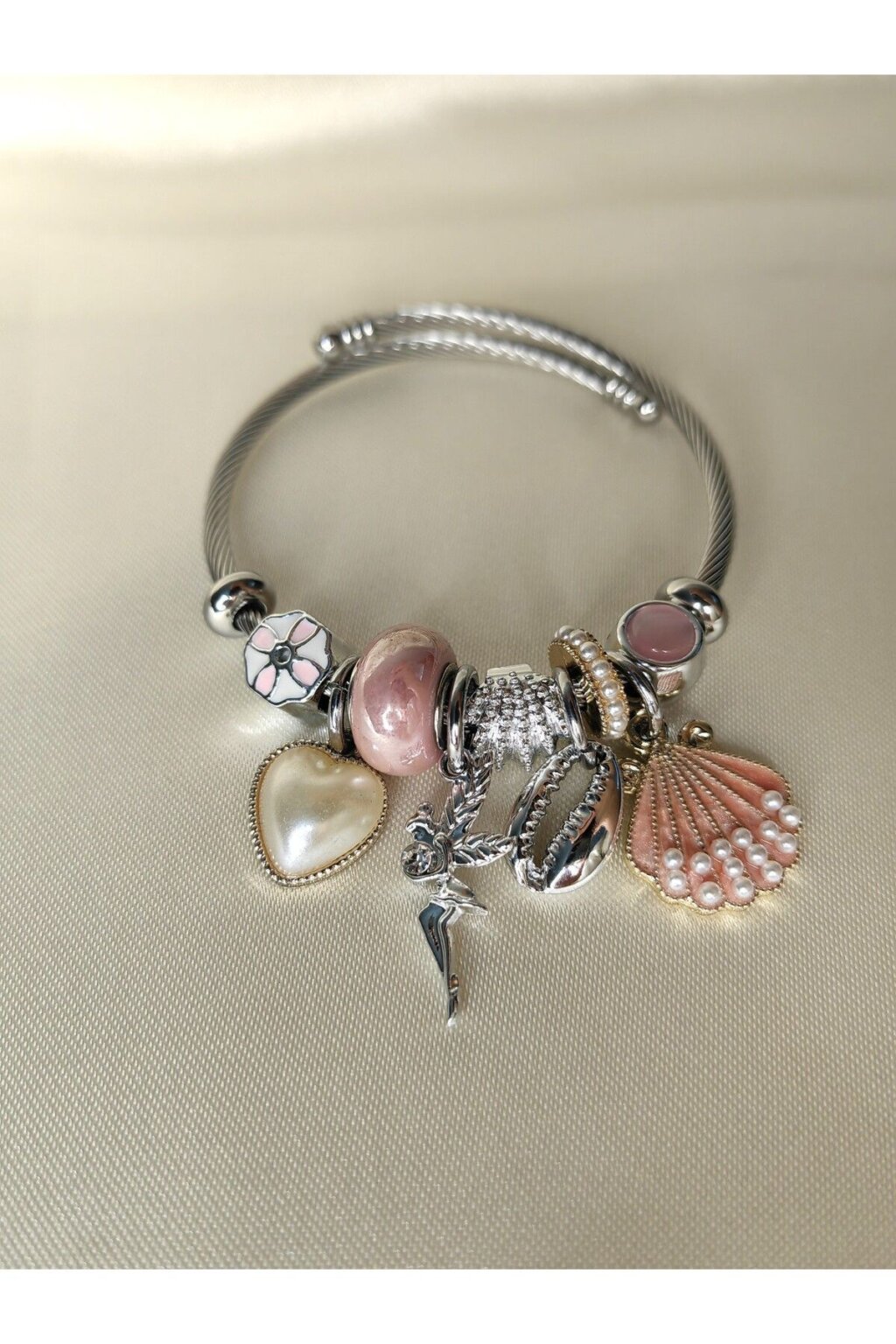 SU PERİSİ CHARMLI ÇELİK BİLEKLİK - Yeni Takı Modelleri – 2025 Takı ...